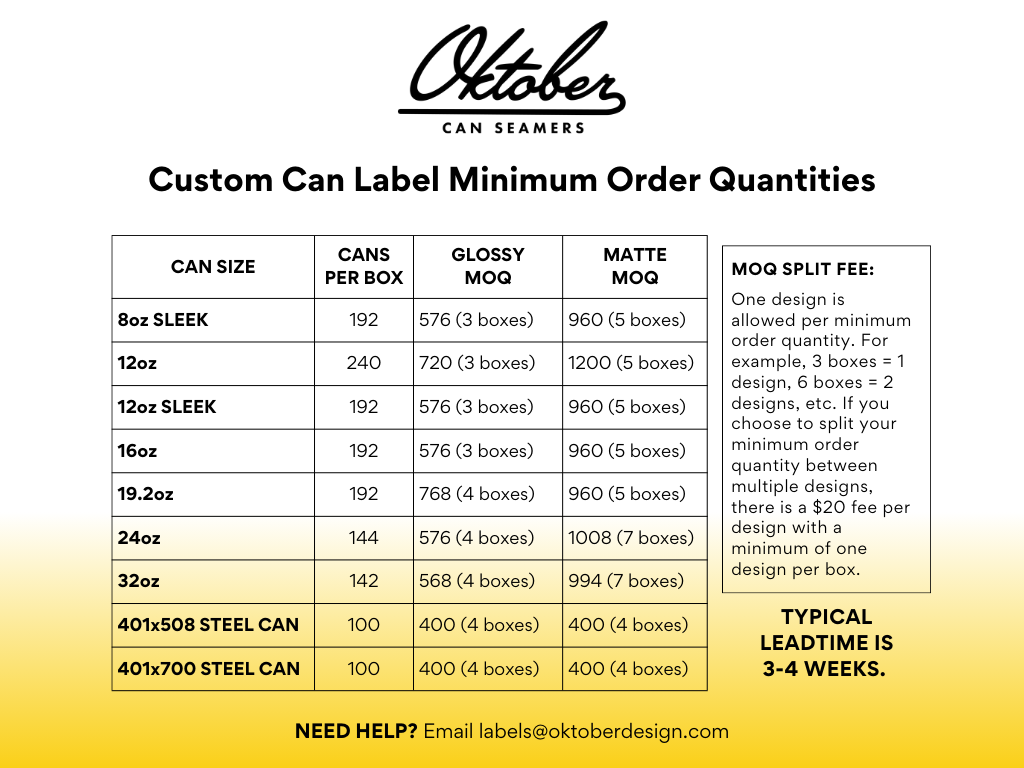 32oz Crowler™ Labeled Cans | Oktober Can Seamers